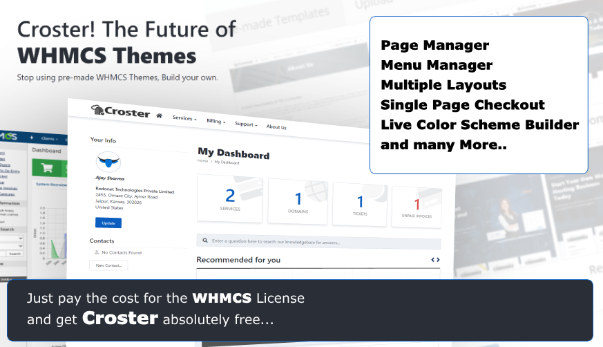 Free WHMCS License with Premium Theme - Best Pricing